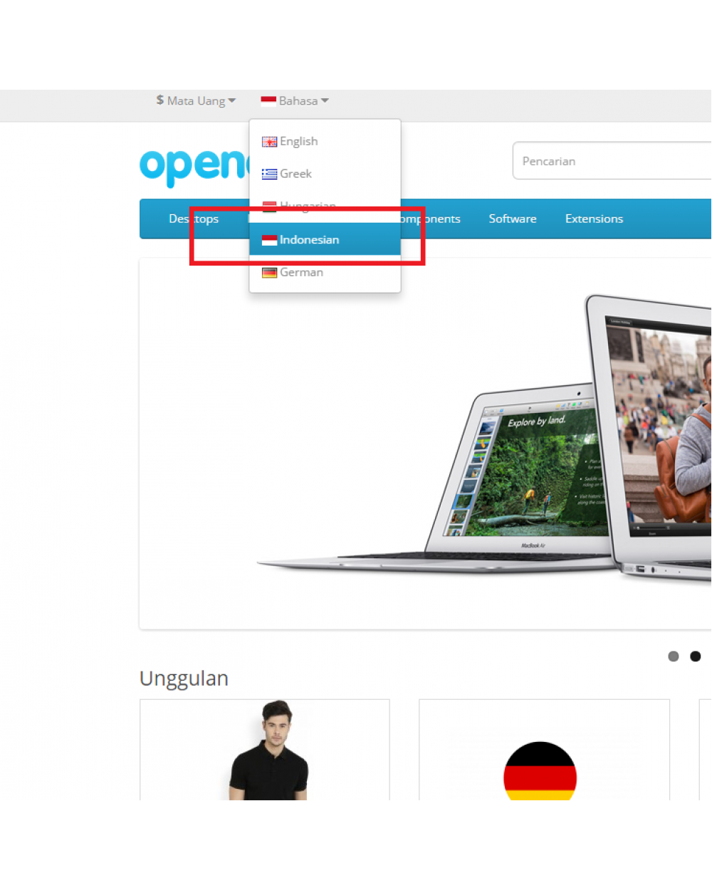 Opencart Indonesian Language Pack - Full Pack ( Front / Admin ) | Codeison